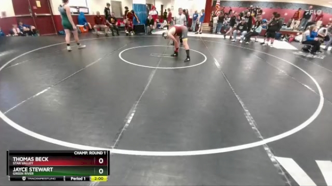 190 lbs Champ. Round 1 - Jayce Stewart, Green River vs Thomas Beck ...
