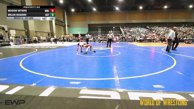 58 lbs Round Of 32 - Mason Myers, Mayfield Mat Academy vs Milan Bassiri ...