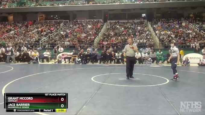 4A 106 lbs 1st Place Match - Grant McCord, Grimsley vs Jace Barrier ...