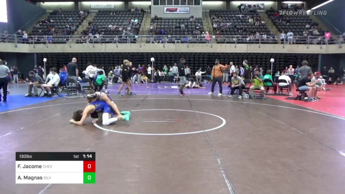 130 lbs Quarterfinal - Felipe Jacome, Chevy Chase vs Adan Magnas ...