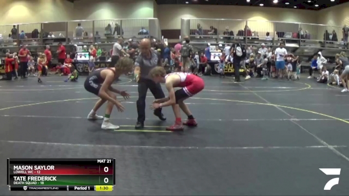 120 lbs Round 2 (6 Team) - Mason Saylor, Lowell WC vs Tate Frederick ...