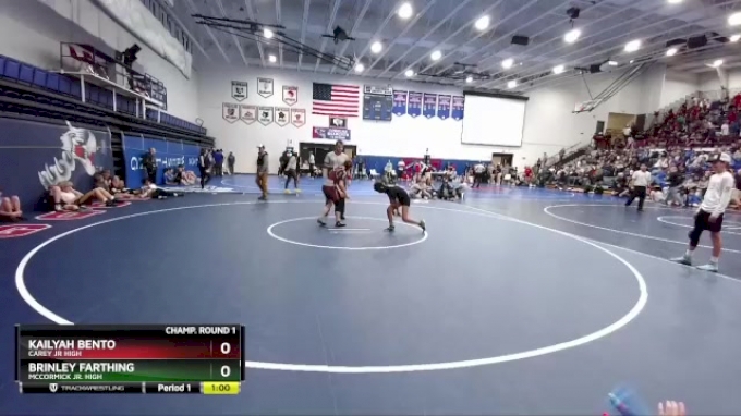 95-102 lbs Semifinal - Brinley Farthing, McCormick Jr. High vs Kailyah ...
