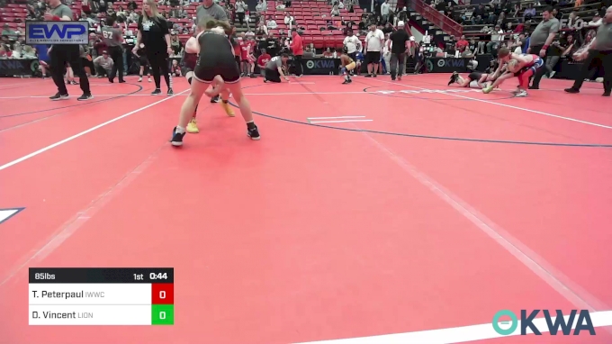 85 lbs Consi Of 4 - Talon Peterpaul, Iron Will Wrestling Club vs Devyn ...