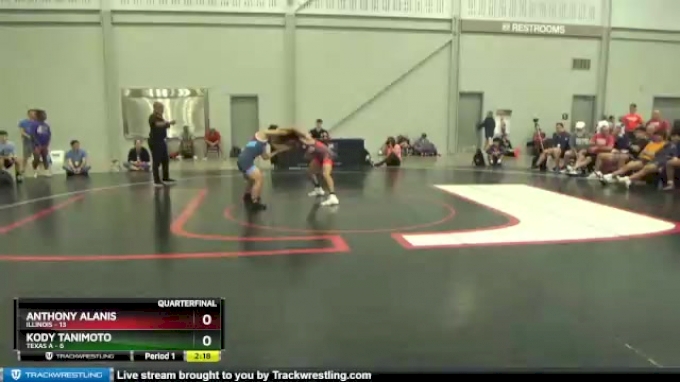 106 lbs Quarters & 1st Wb (16 Team) - Anthony Alanis, Illinois vs Kody ...