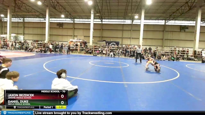70 lbs Champ. Round 1 - Daniel Duke, Declo Middle School vs Jaxon ...