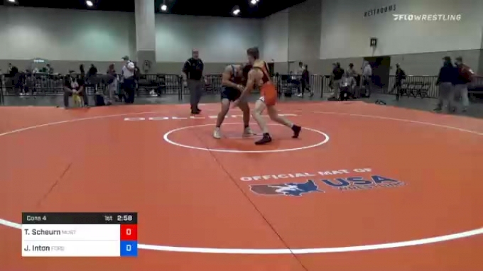 77 kg Consolation - Tyler Scheurn, Mustang WC vs Jacob Inton ...