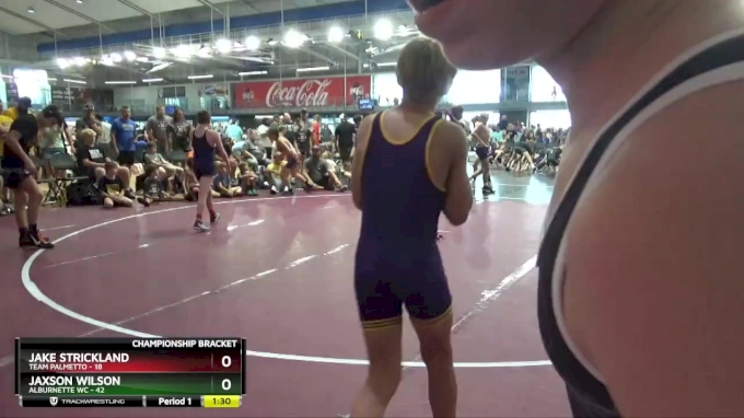 95 lbs Quarterfinals (8 Team) - Jett Kramer, Alburnette WC vs Grayson ...