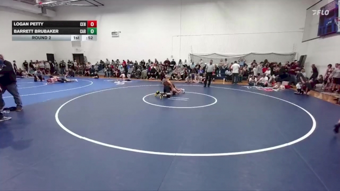 115-117 lbs Round 2 - Barrett Brubaker, Carey Jr High vs Logan Petty ...