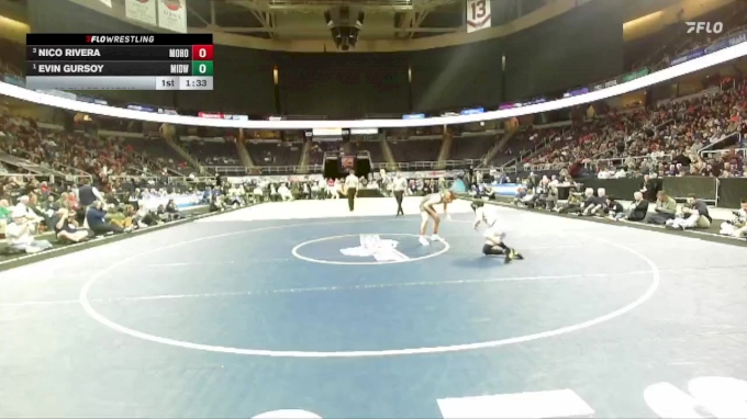 I-124 lbs 1st Place Match - Evin Gursoy, Midwood vs Nico Rivera, Mohonasen