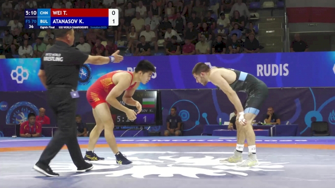 70 kg 1/8 Final - Tao Wei, China vs Kaloyan Atanasov, Bulgaria