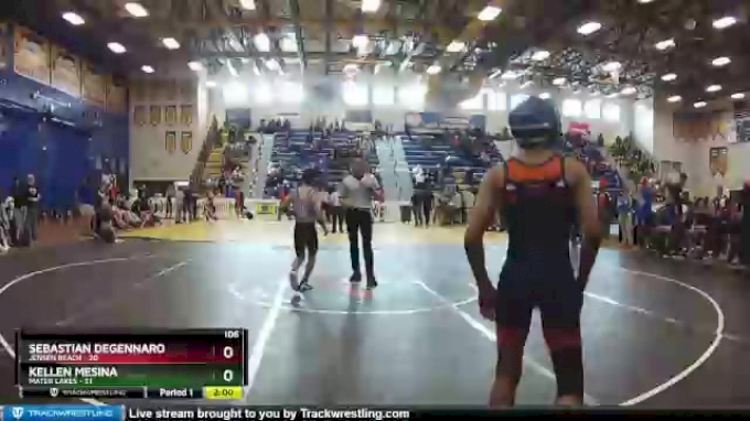 106 lbs Quarterfinals (8 Team) - Sebastian Degennaro, Jensen Beach vs ...
