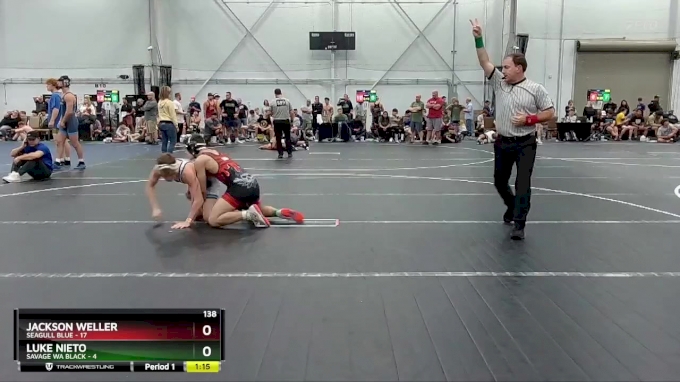 138 lbs Round 3 (8 Team) - Jackson Weller, Seagull Blue vs Luke Nieto ...
