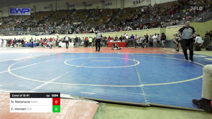 130 lbs Consi Of 16 #1 - Nolyn Matanane, Norman JH vs Cooper Hansen ...