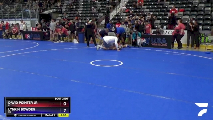 136 lbs Cons. Round 3 - David Pointer Jr, IL vs Lynkin Bowden, CO