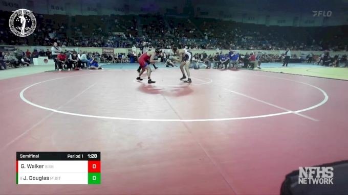 6A-126 lbs Semifinal - Javin Douglas, MUSTANG vs Gage Walker, BIXBY