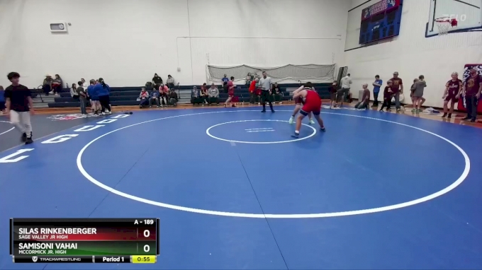 189 lbs Cons. Round 3 - Silas Rinkenberger, Sage Valley Jr High vs ...