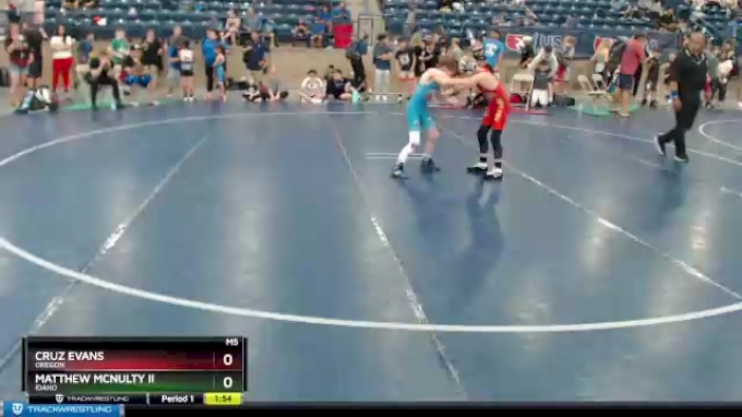 70 lbs 1st Place Match - Cruz Evans, Oregon vs Matthew McNulty Ii, Idaho