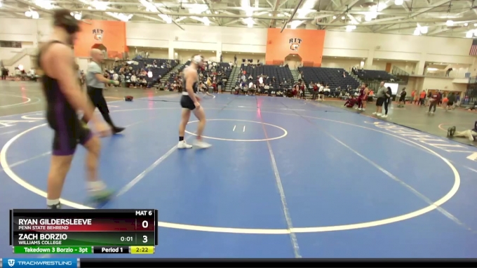 174 lbs Cons. Round 4 - Zach Borzio, Williams College vs Ryan ...