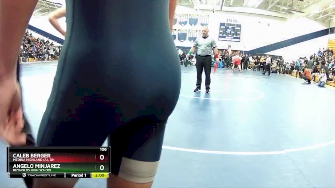 106 lbs Champ. Round 2 - Caleb Berger, Medina Highland (A), OH vs ...