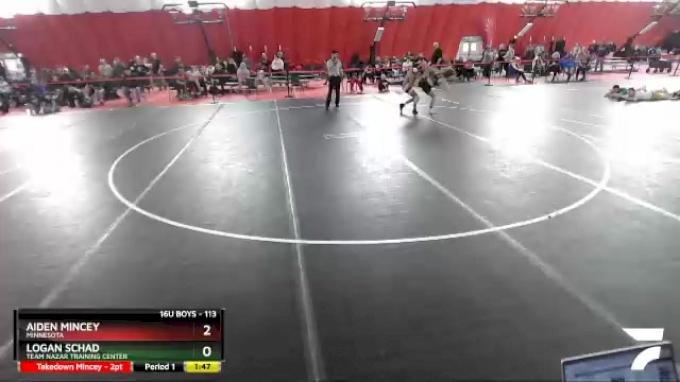 113 lbs Cons. Semi - Logan Schad, Team Nazar Training Center vs Aiden ...