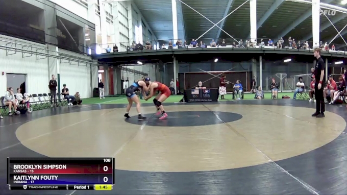 108 lbs Round 1 (4 Team) - Brooklyn Simpson, Kansas vs Kaitlynn Fouty ...
