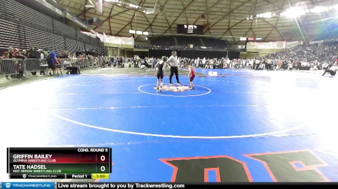 63 lbs Cons. Round 5 - Tate Hadsel, Mat Demon Wrestling Club vs Griffin ...