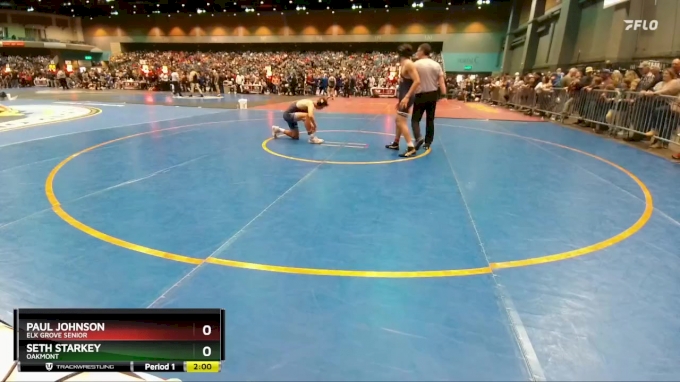 150 lbs Champ. Round 2 - Paul Johnson, Elk Grove Senior vs Seth Starkey ...