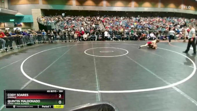 150 lbs Champ. Round 2 - Cody Soares, Oakdale vs Quintin Maldonado ...