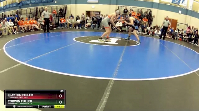 165 lbs Placement (16 Team) - Corwin Fuller, Franklin Community vs Clayton Miller, Columbus East