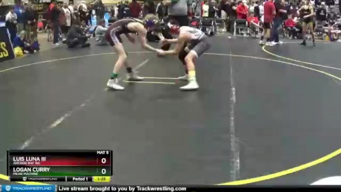107 lbs Cons. Round 3 - Luis Luna III, Anchor Bay Wc vs Logan Curry ...