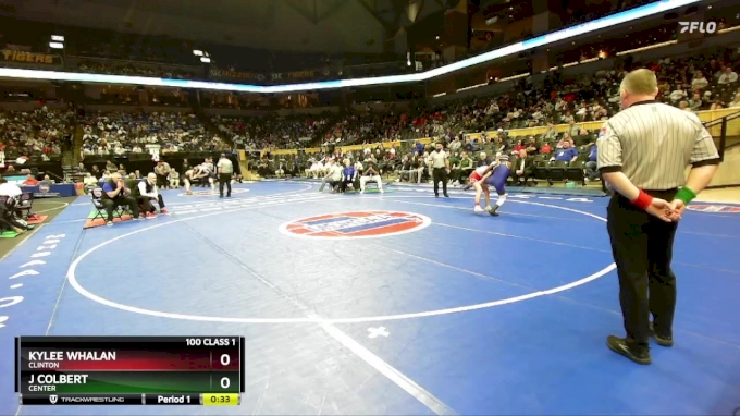 100 Class 1 lbs Cons. Round 3 - Kylee Whalan, Clinton vs J Colbert, Center