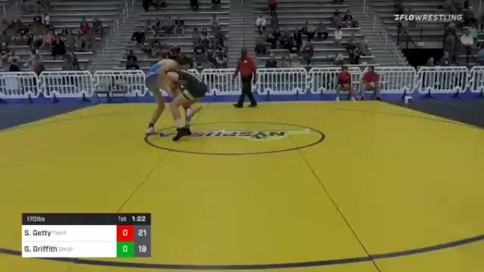 170 lbs Prelims - Sean Getty, Team Nauman Purple vs Gregory Griffith ...