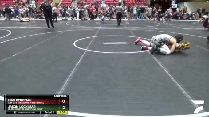 150 lbs Cons. Round 3 - Max Bergman, Ark City Takedown Wrestling Cl vs Jason Locklear, Olathe ...