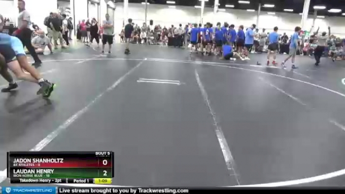 120 lbs Round 2 (8 Team) - Laudan Henry, Iron Horse Blue vs Jadon ...