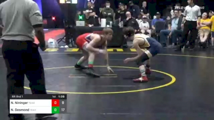 108 lbs Prelims - Noah Nininger, Team USA vs Nathan Desmond, Team PA