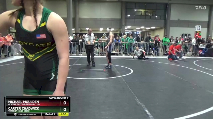 130 lbs Cons. Round 1 - Michael Moulden, Olathe East Wrestling Club vs ...