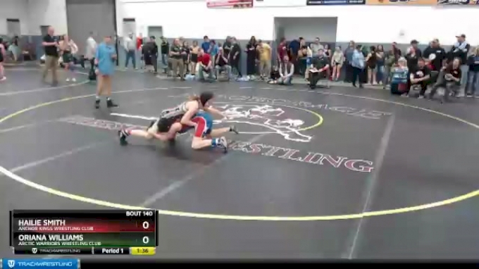 100 lbs Rr1 - Oriana Williams, ARCTIC WARRIORS WRESTLING CLUB vs Hailie ...