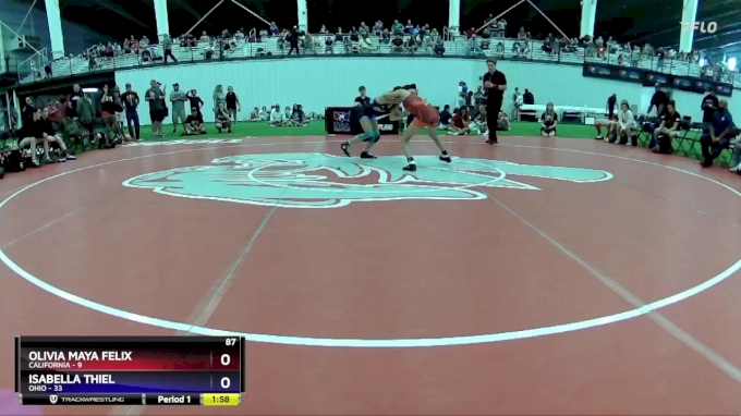 87 lbs Round 2 (8 Team) - Olivia Maya Felix, California vs Isabella ...