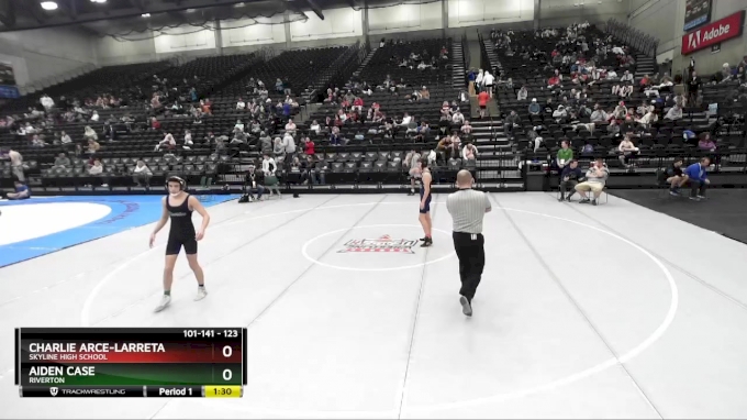 123 lbs Champ. Round 2 - Aiden Case, Riverton vs Charlie Arce-larreta ...