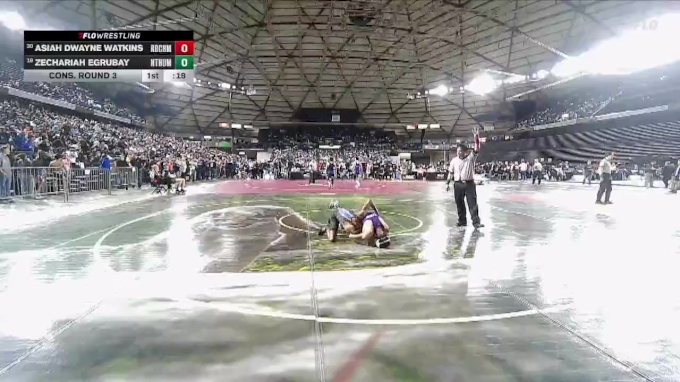 Boys 3A 120 lbs Cons. Round 3 - Zechariah Egrubay, North Thurston vs ...