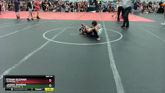 72 lbs Round 1 (10 Team) - Jaisen Sharma, Terps Xpress MS vs Ethan ...