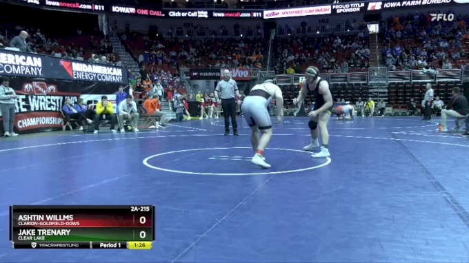 2A-215 lbs Cons. Round 3 - Ashtin Willms, Clarion-Goldfield-Dows vs ...