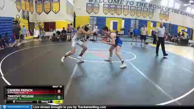 106 lbs Semis & Wb (16 Team) - Camern French, Alpha Dogz Elite vs ...