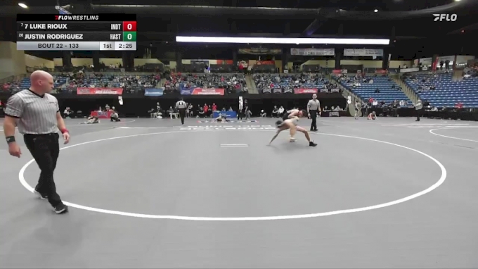 133 lbs Champ. Round 1 - 7 Luke Rioux, Indiana Tech vs Justin Rodriguez ...