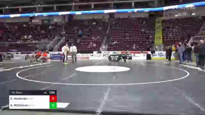 132 lbs 7th Place - Conner Heckman, Midd-West vs Kyle McCollum, Beth-Center