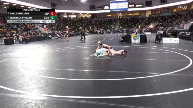 110 lbs Champ. Round 1 - Layla Phillips, Simpson vs Izabella Frezzo ...