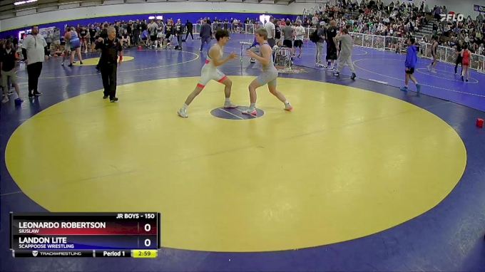 150 lbs Cons. Round 2 - Leonardo Robertson, Siuslaw vs Landon Lite ...