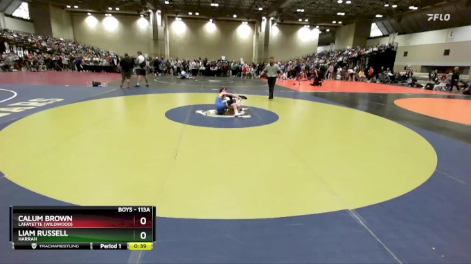 113A 1st Place Match - Liam Russell, HARRAH vs Calum Brown, Lafayette ...
