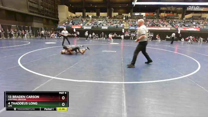 133 lbs Champ. Round 2 - 13 Braden Carson, Eastern Oregon vs 4 Thaddeus ...