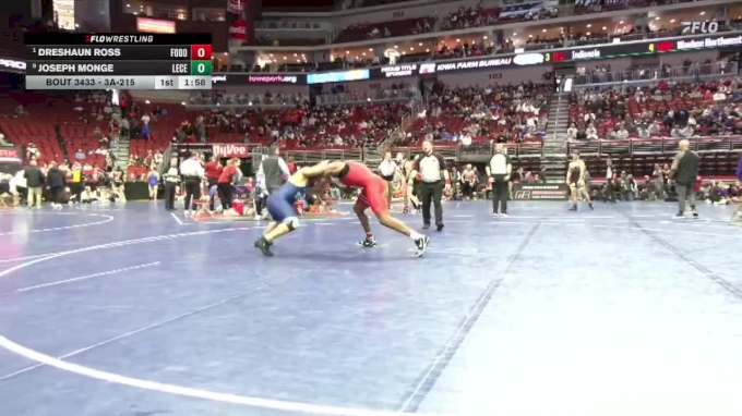 3A-215 lbs Quarterfinal - Dreshaun Ross, Fort Dodge vs Joseph Monge ...